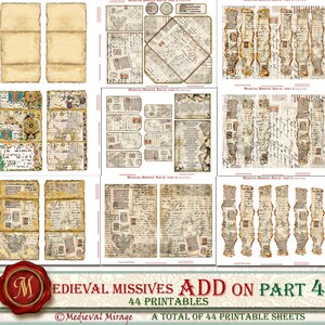ADD on Part 4 MEDIEVAL Missives-digital Journal & Ephemera Kit. 44 ...
