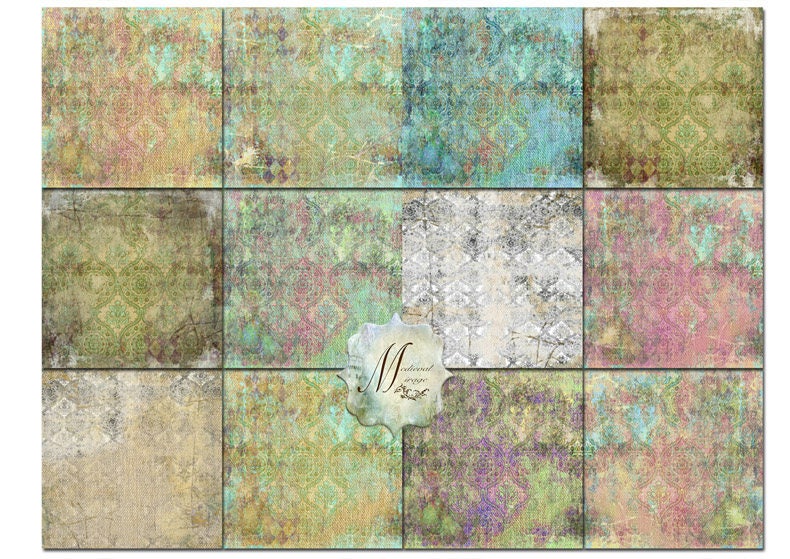 Boho Shabby Chic Burlap 12x12 Instant Digital Pattern Paper - Etsy