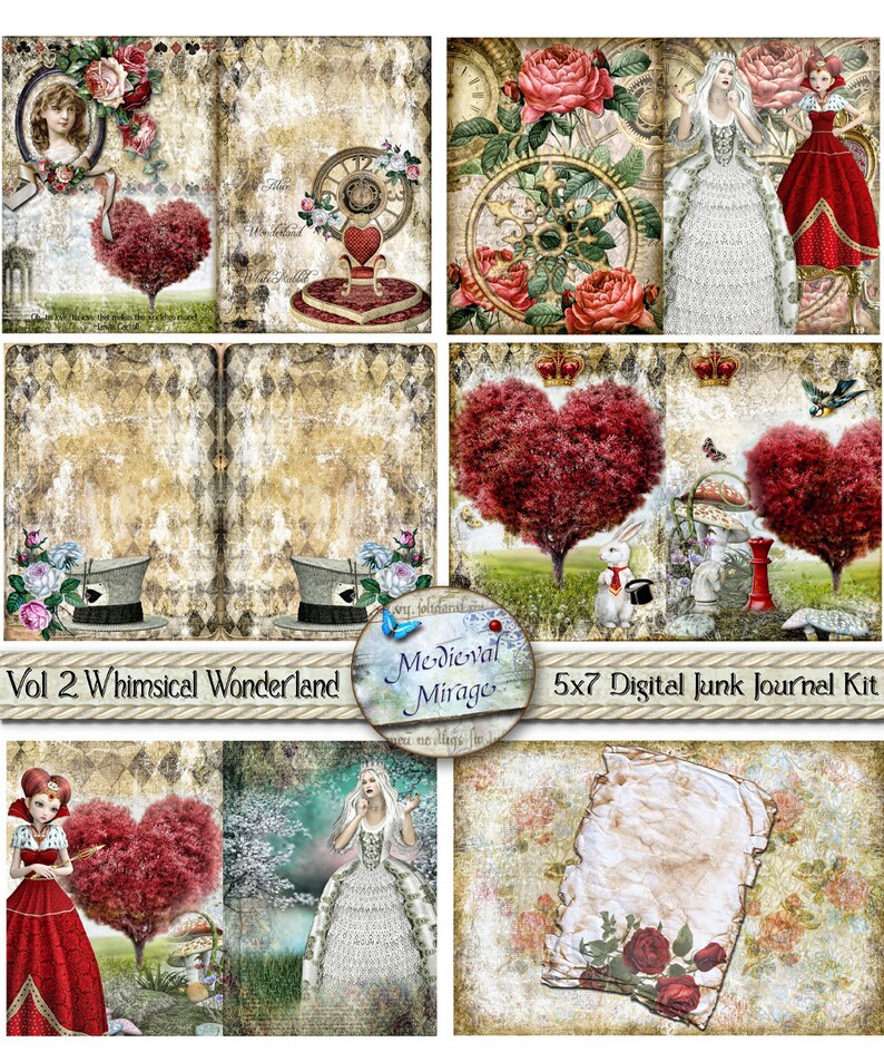 Whimsical Wonderland Vol 2. Digital Junk Journal Kit. - Etsy