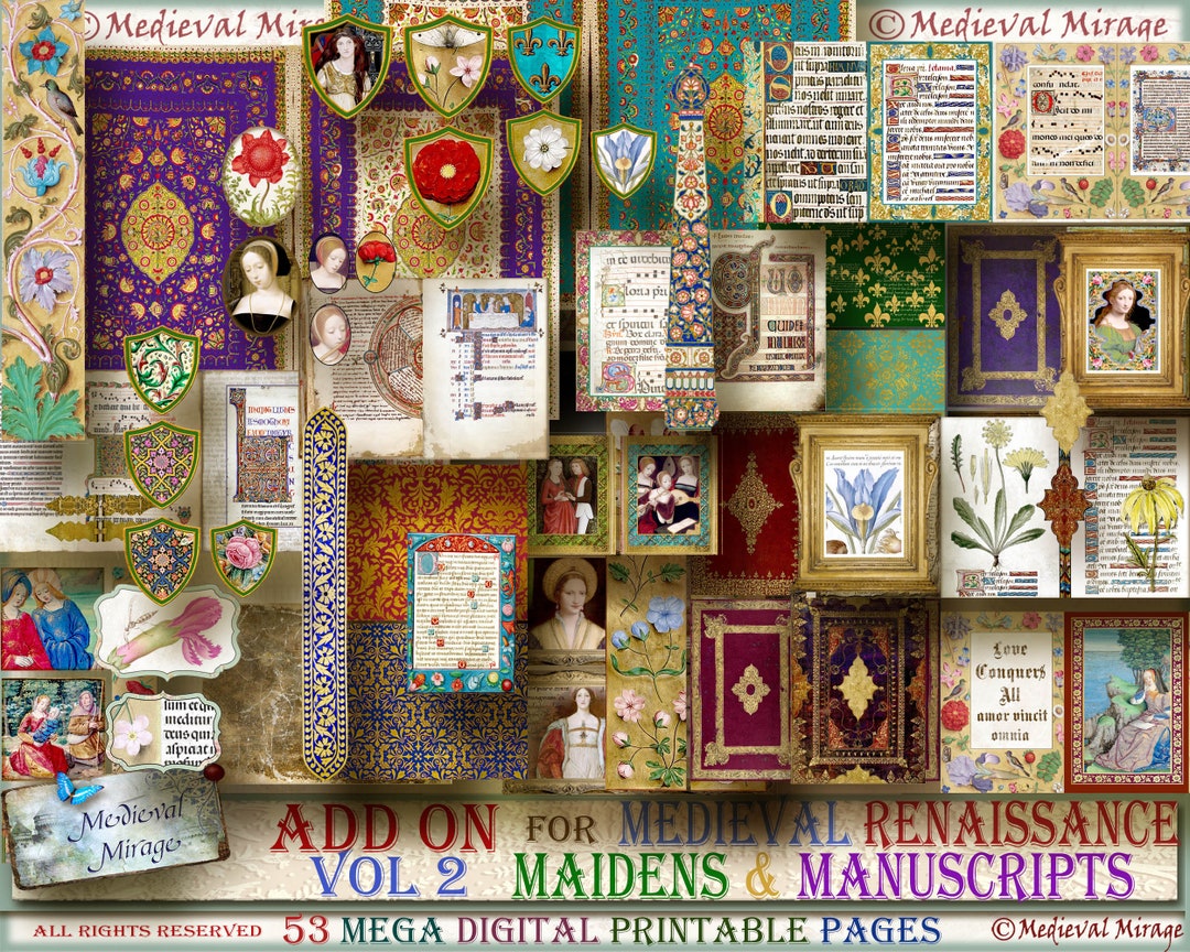 Vol 2 ADD ON For: Medieval Renaissance Maidens & Manuscripts. 53 ...