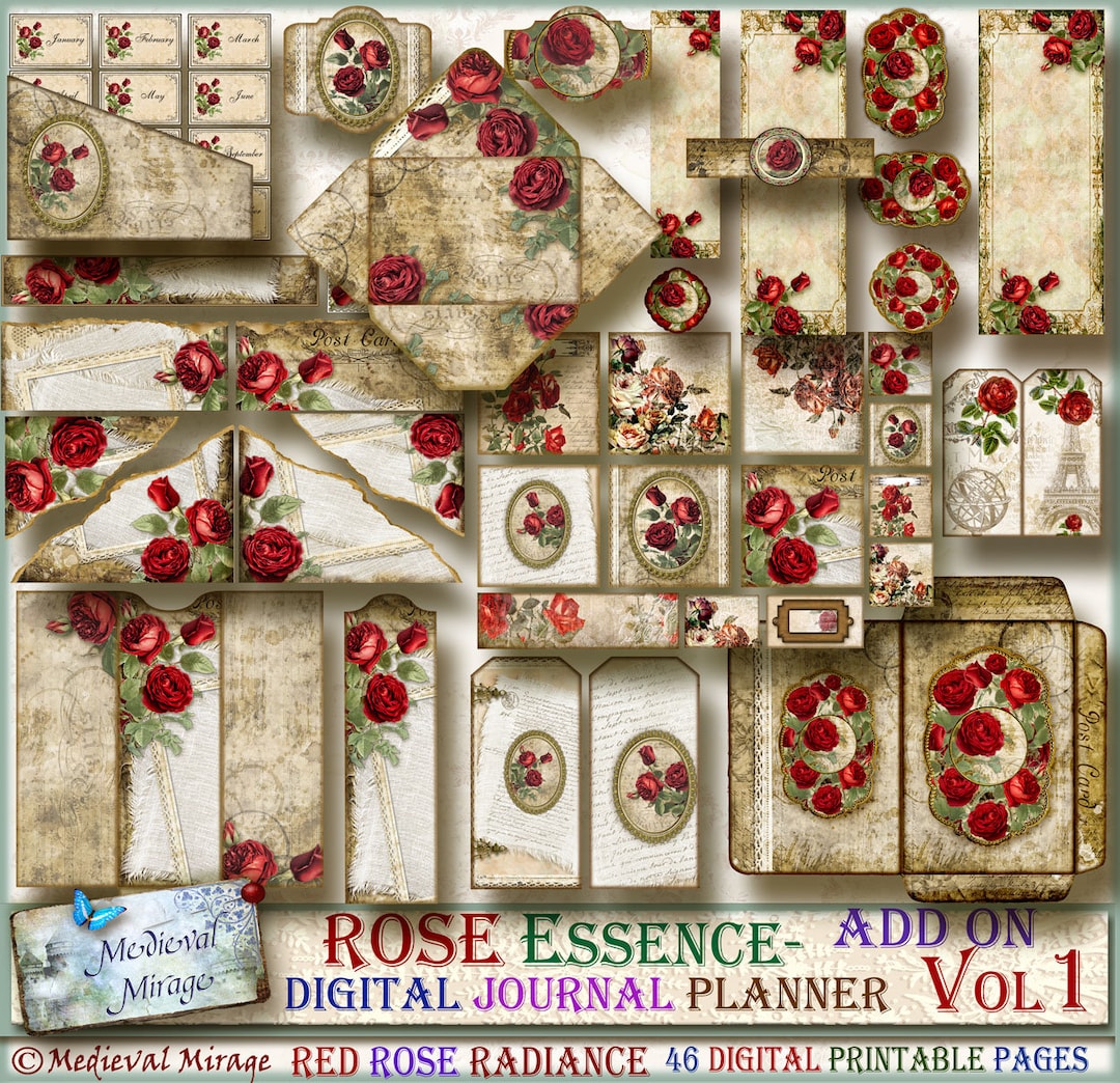 Add on for Vol 1-RED ROSE RADIANCE: Rose Essence Collection-46 Digital ...