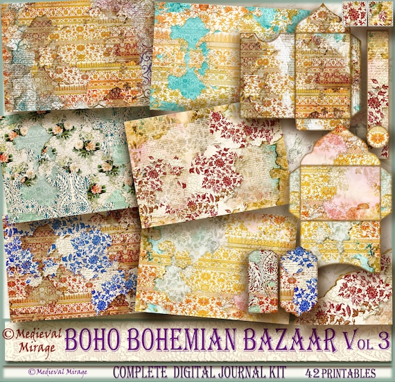 BOHO BOHEMIAN BAZAAR Vol 3-complete Digital Journal Kit & - Etsy