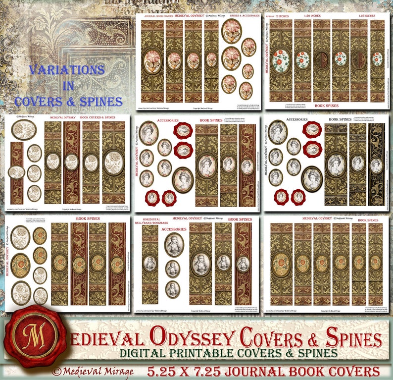 MEDIEVAL ODYSSEY -digital Journal Book Covers, Spines & Accessories. 40 ...