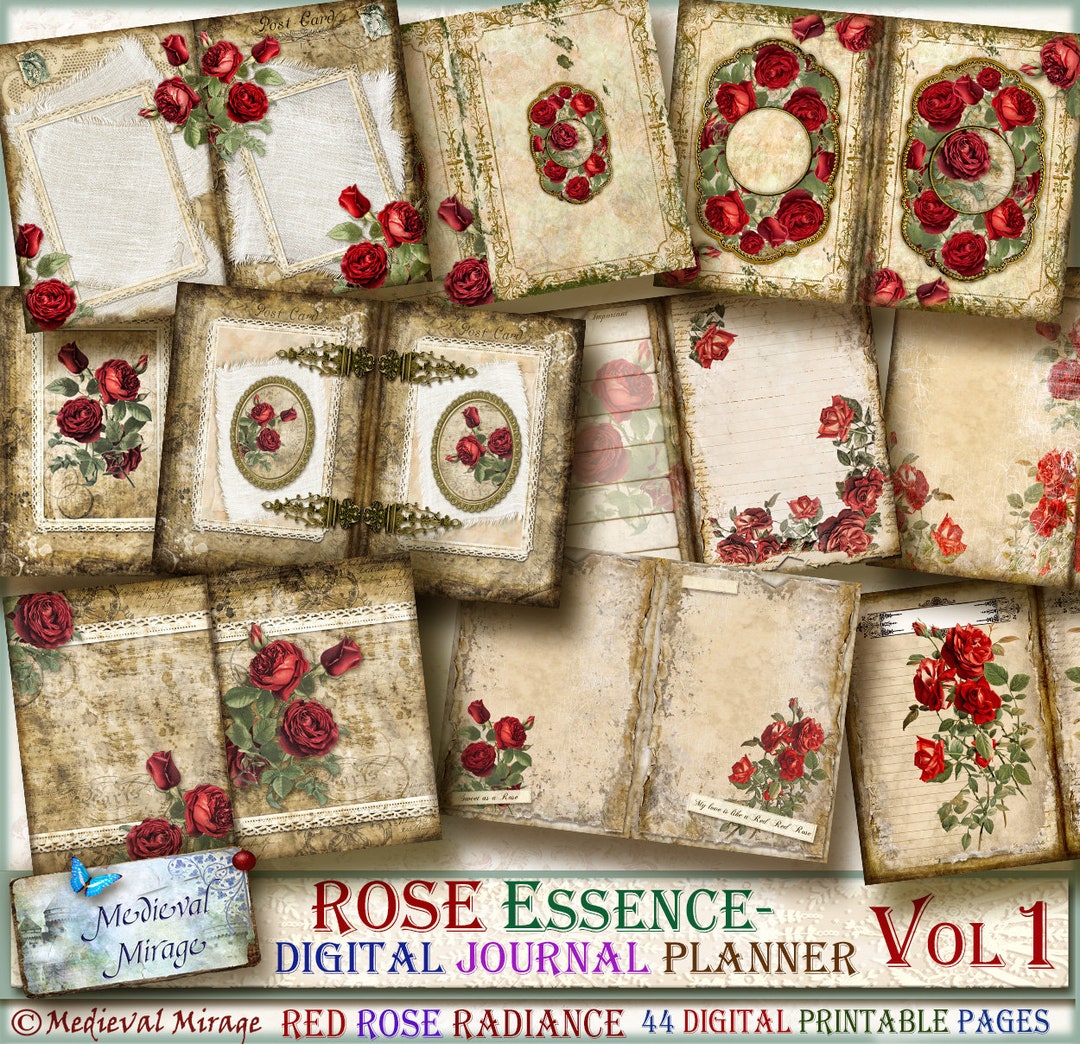 Vol 1-RED ROSE RADIANCE : Rose Essence Collection- 44 Digital ...