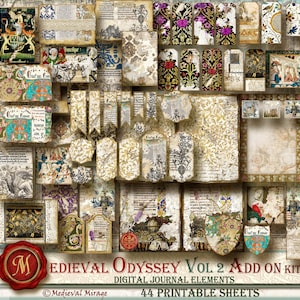 MEDIEVAL Odyssey-vol 2-ADD on -digital Journal Elements Kit. 44 ...