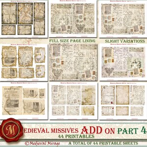 ADD on Part 4 MEDIEVAL Missives-digital Journal & Ephemera Kit. 44 ...