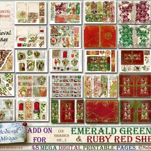 ADD on Kit for Emerald GREEN & Ruby RED Sheen (in Shades Of) Old World ...