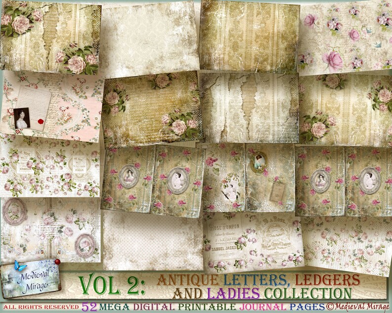 Vol 2 ANTIQUE Letters, Ledgers & Ladies:mega 52 Digital Journal ...