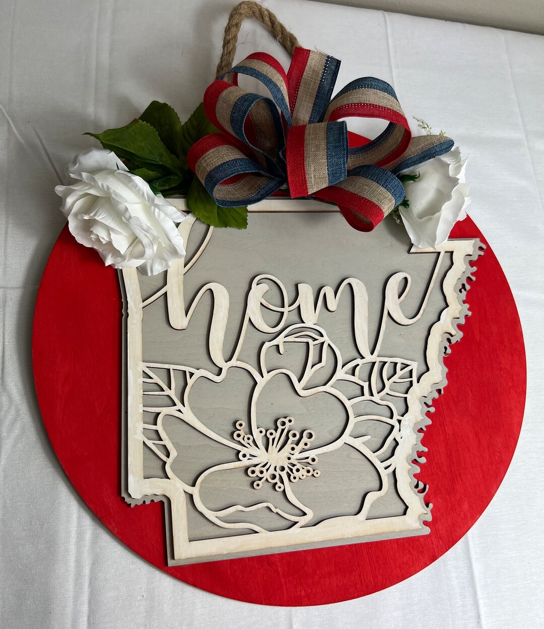 Arkansas Cutout Door Hanger, Welcome Front Door Decoration, All Seasons ...