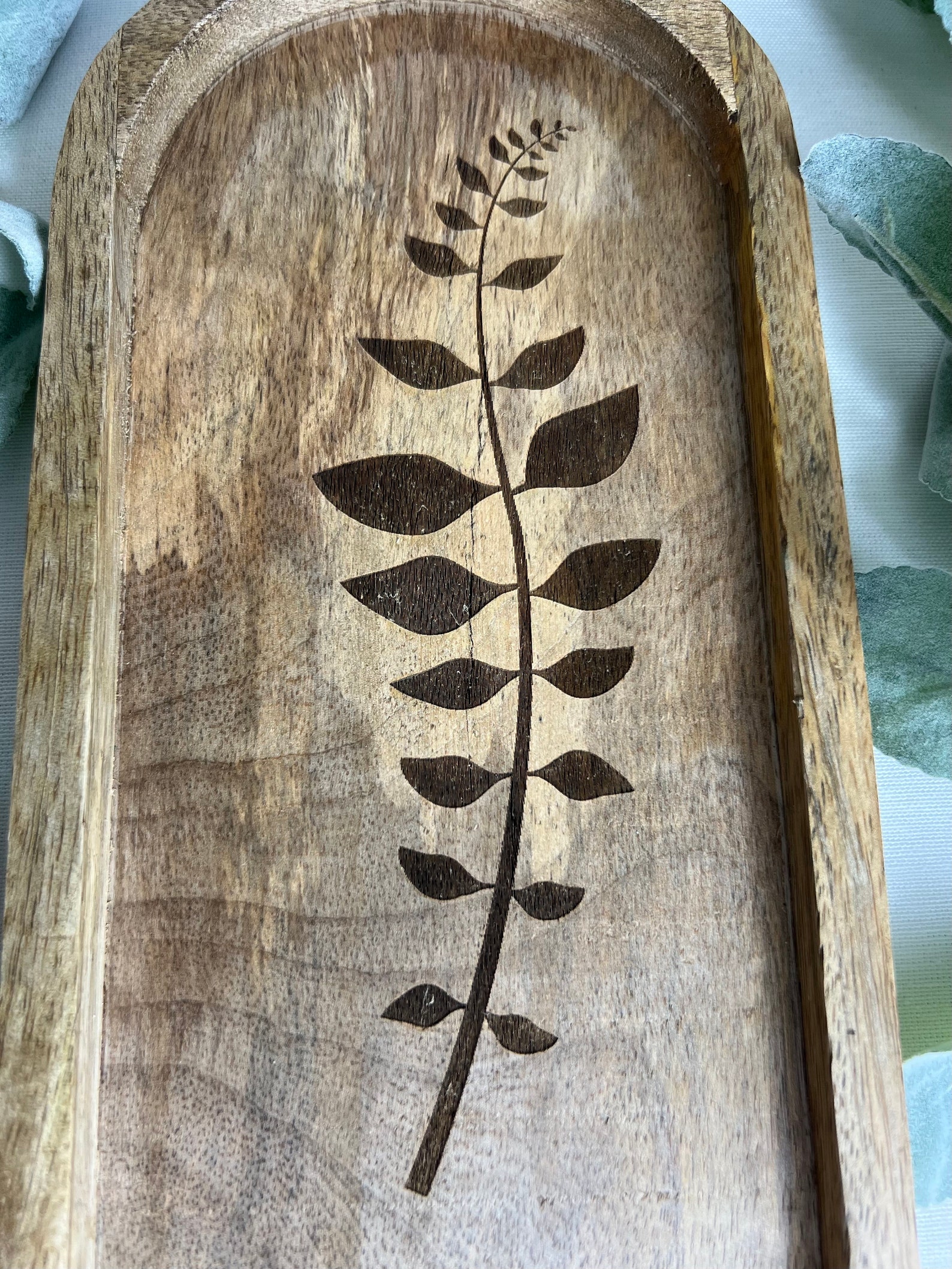 Faith Wood Laser Engraved Fern Tray, Birthday, Housewarming, Plant ...