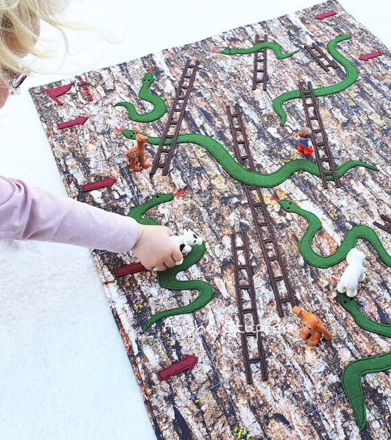 DIY Snakes and Ladders Game Mat Tutorial and Printable | Etsy Hong Kong