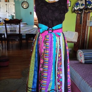 Ladies 1950's Inspired Patchwork Dress With Rick Rack Trim and ...