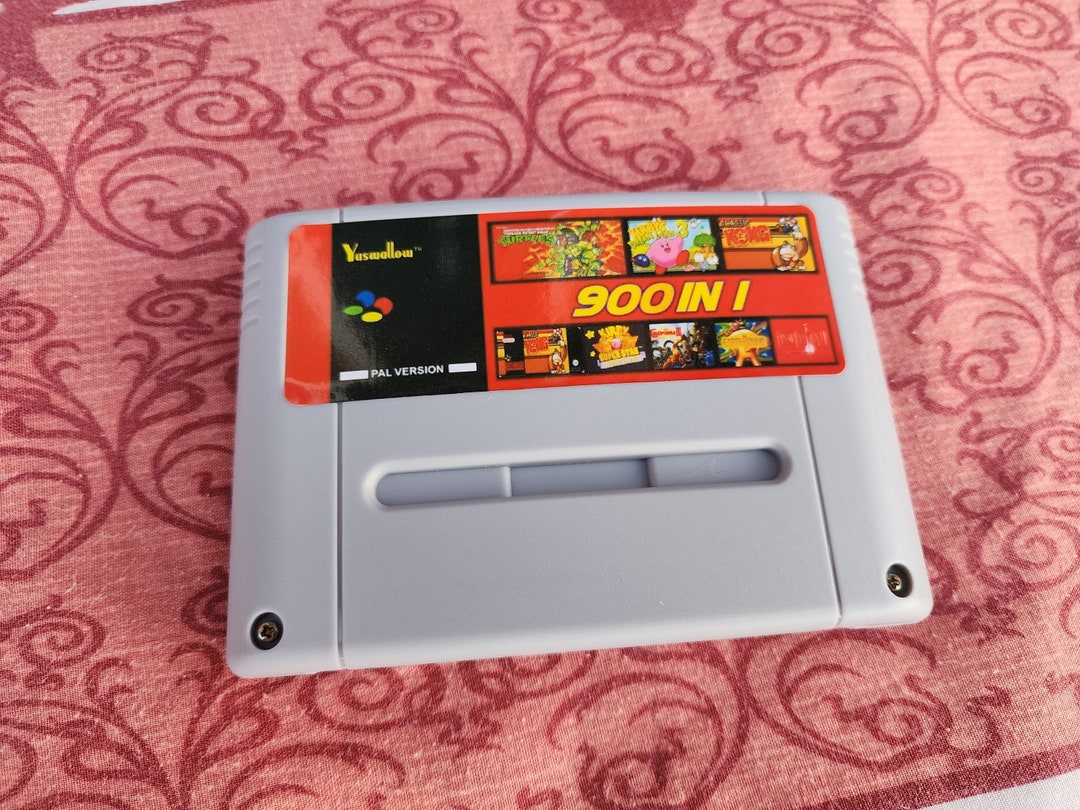 Super 900 in 1 Game 16 Bit for Super Nintendo SNES Multi Cart Game ...