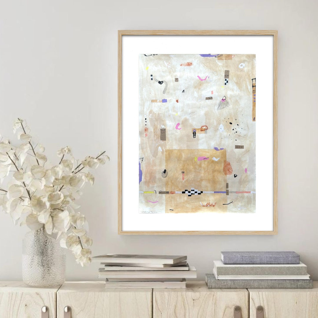 Original Neutral Abstract Painting Acrylic Abstract Art Minimalist ...