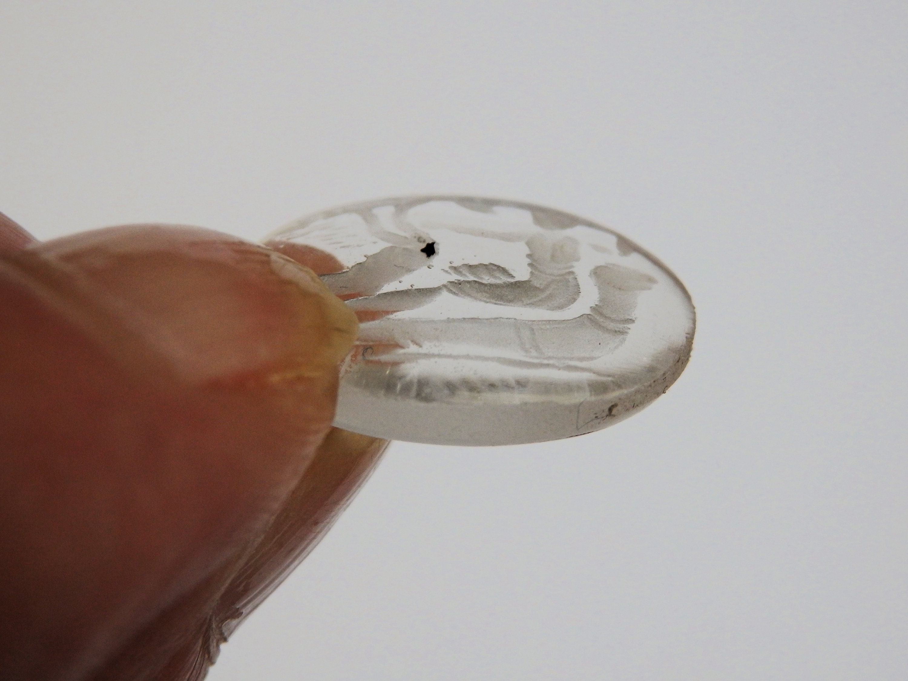 LEDA and THE SWAN Clear Venetian Glass Intaglio, Oval ~ 19mmx14mm ...