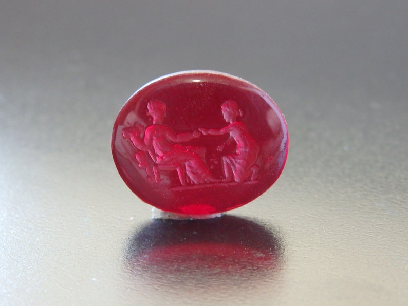 Ceres Goddess of Agriculture Intaglio: Dark Red Tagliamonte Venetian ...