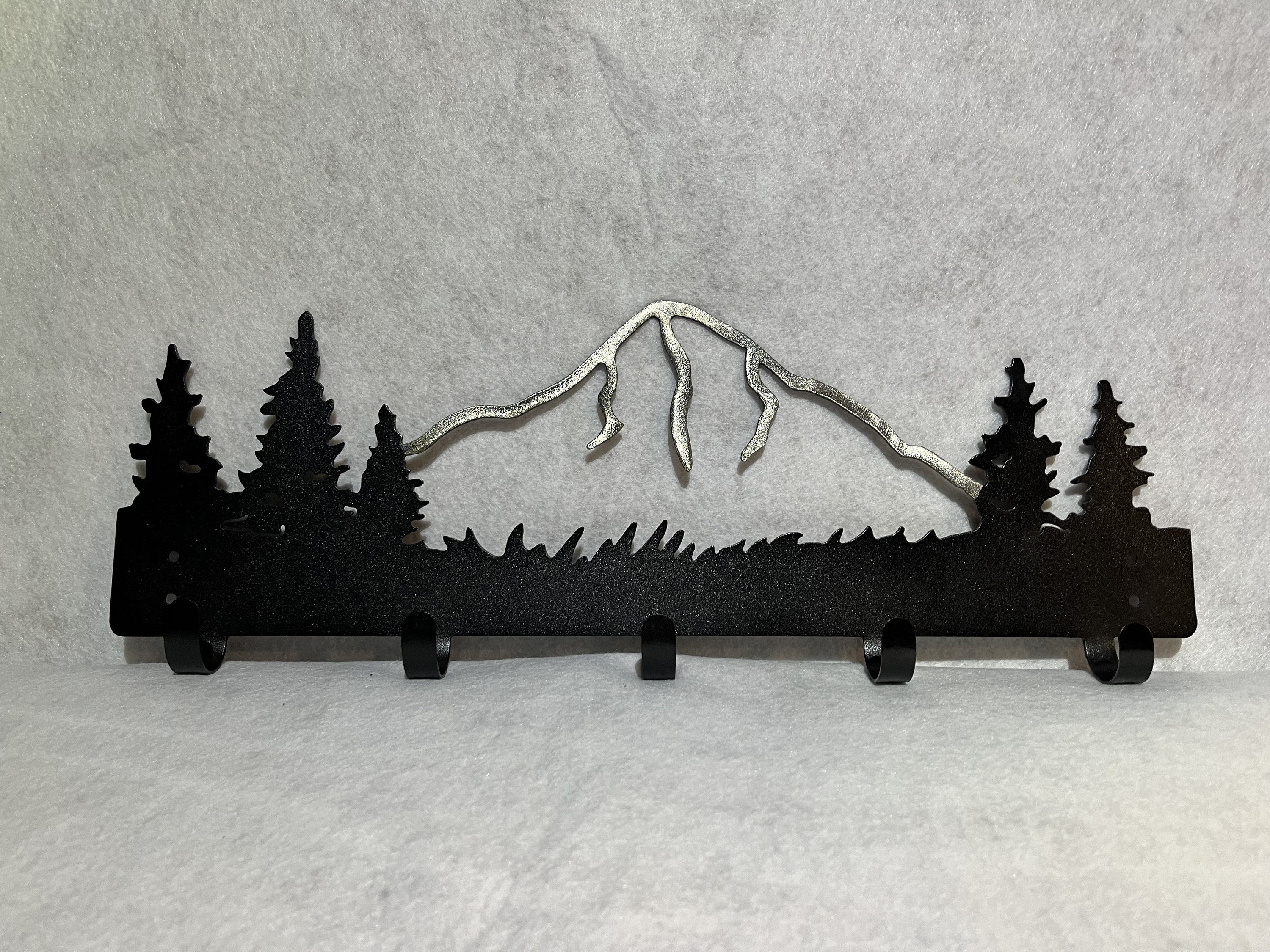 Mountain Scene , Metal Wall Hangers, Racks_ Hats, Keys, Leashes ...
