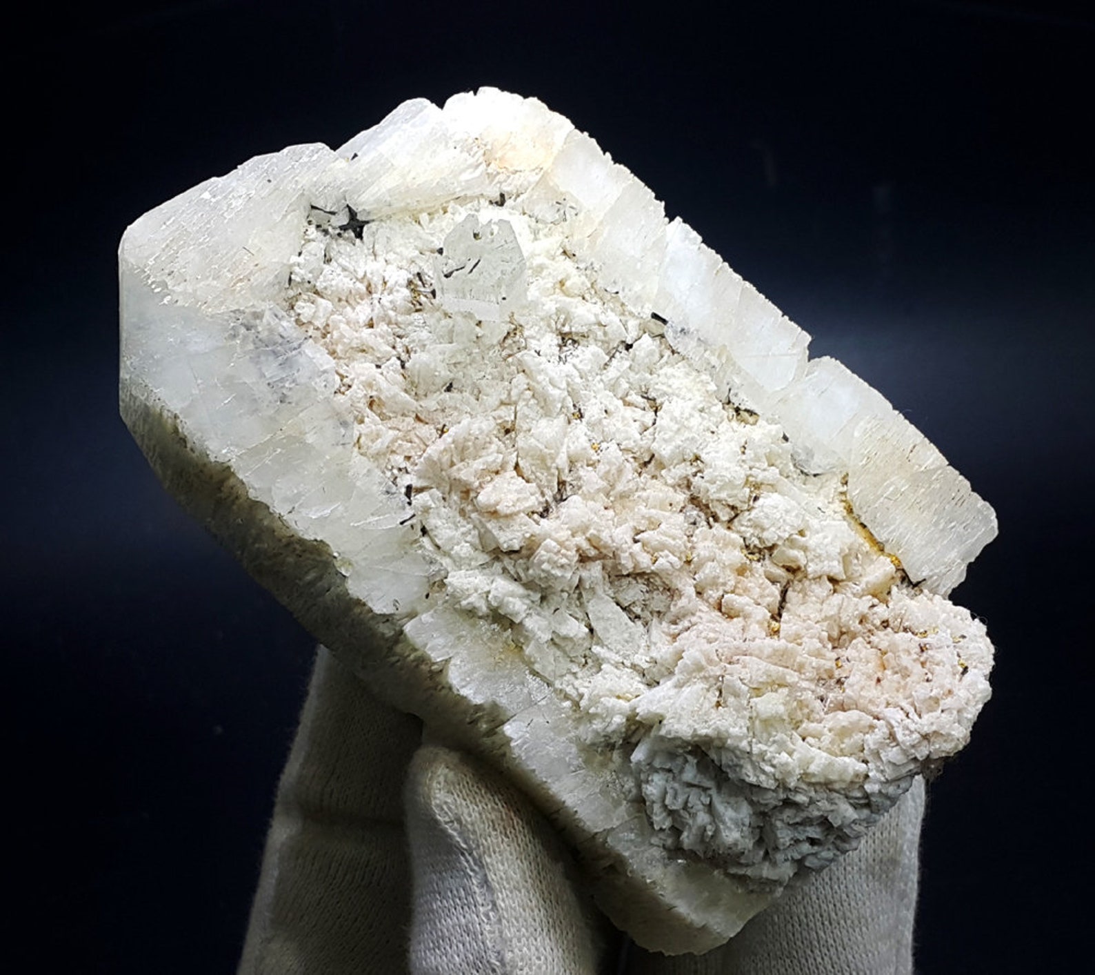 Terminated Aquamorganite Crystal With Microcline Feldspar - Etsy