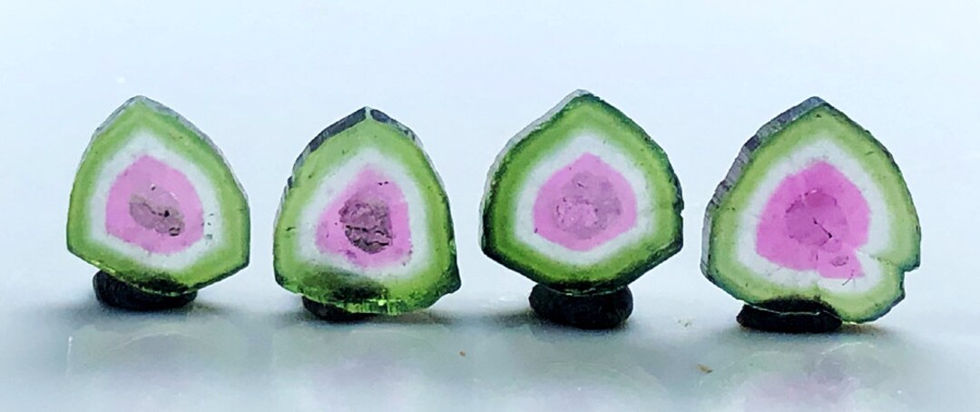 Natural Watermelon Tourmaline Slice Tourmaline Crystal - Etsy