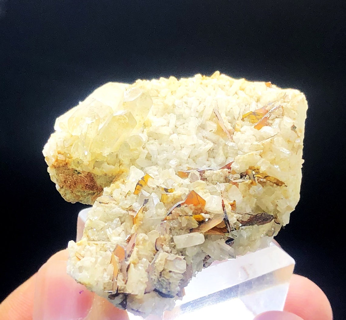 Brookite Crystals With Terminated Quartz, Red Brookite Specimen, Rare ...