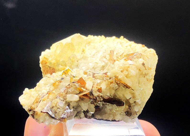 Brookite Crystals With Terminated Quartz, Red Brookite Specimen, Rare ...