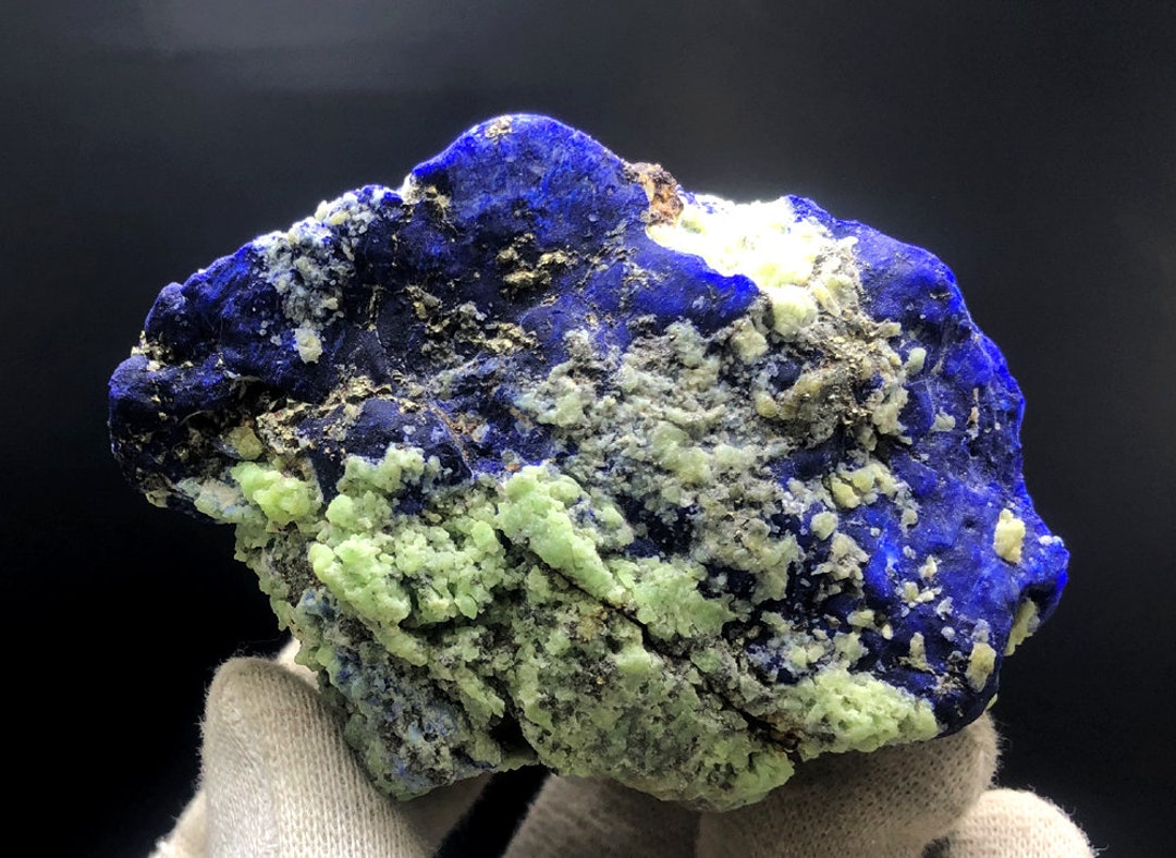 Deep Blue Lazurite With Green Winchite Specimen, Lazurite Minerals ...