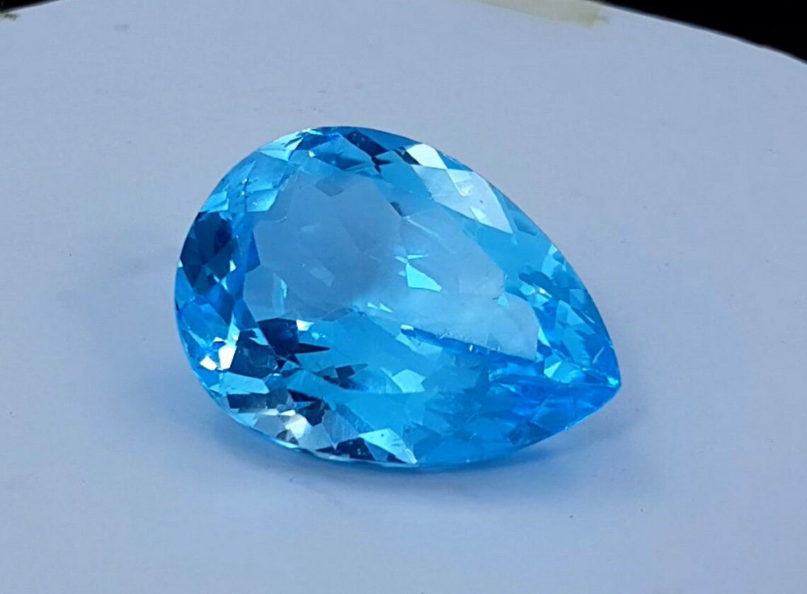 Topacio 30.05 quilates muy hermoso azul natural azul | Etsy
