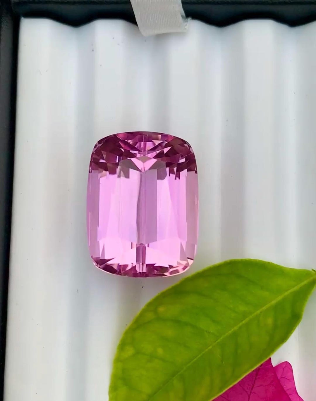 Pure Fuchsia Pink Kunzite Gemstone for Jewelry Making, Cushion Cut ...