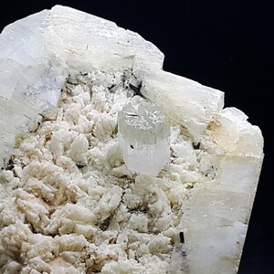 Terminated Aquamorganite Crystal With Microcline Feldspar, Natural ...