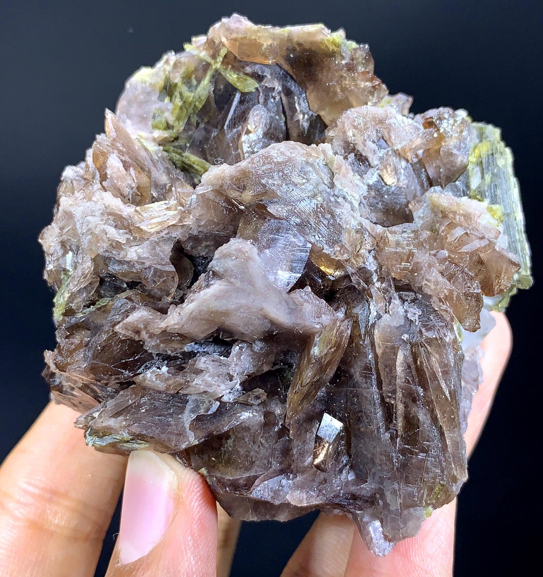 Natural Brown Axinite Crystals Cluster, Axinite Specimen From Skardu ...