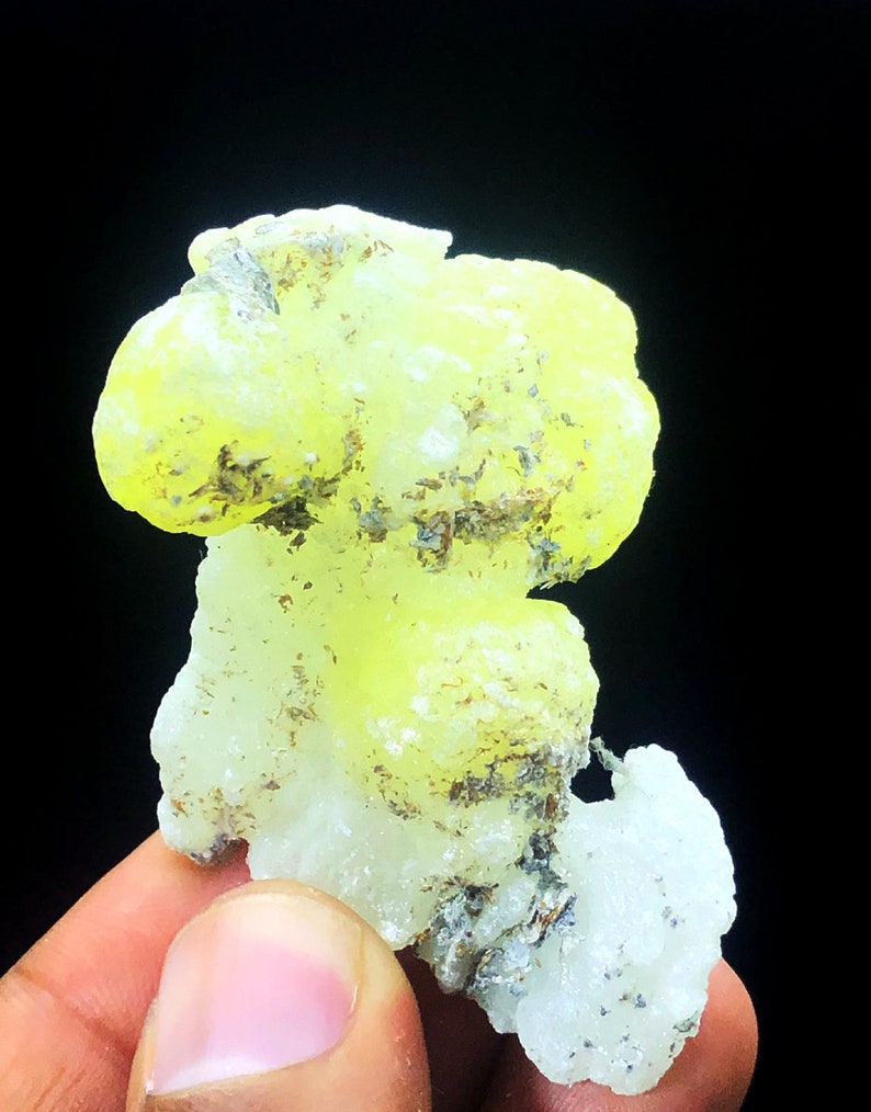 Rare Yellow Brucite Crystals, Brucite Specimen, Rare Brucite Mineral ...