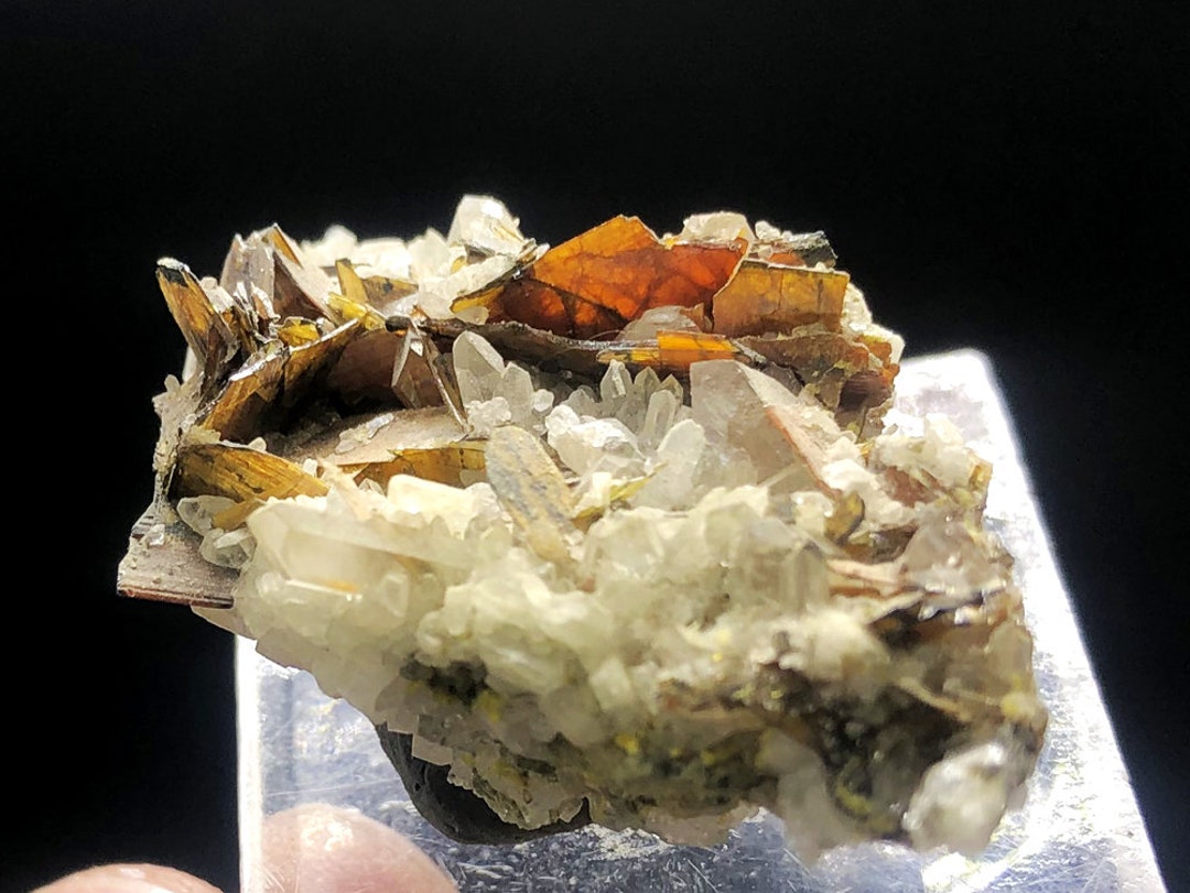 Brookite Crystals With Terminated Quartz, Red Brookite Specimen, Rare ...