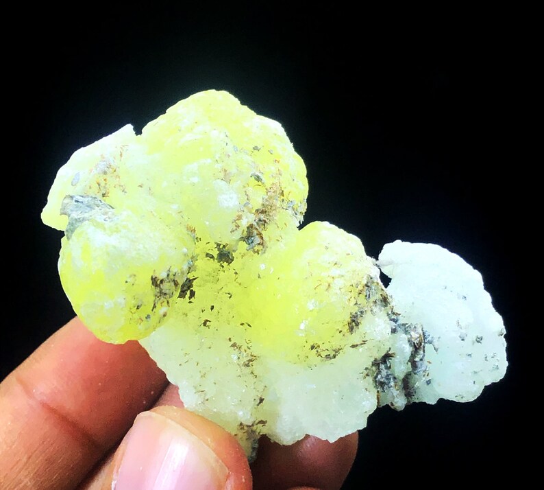 Rare Yellow Brucite Crystals, Brucite Specimen, Rare Brucite Mineral ...