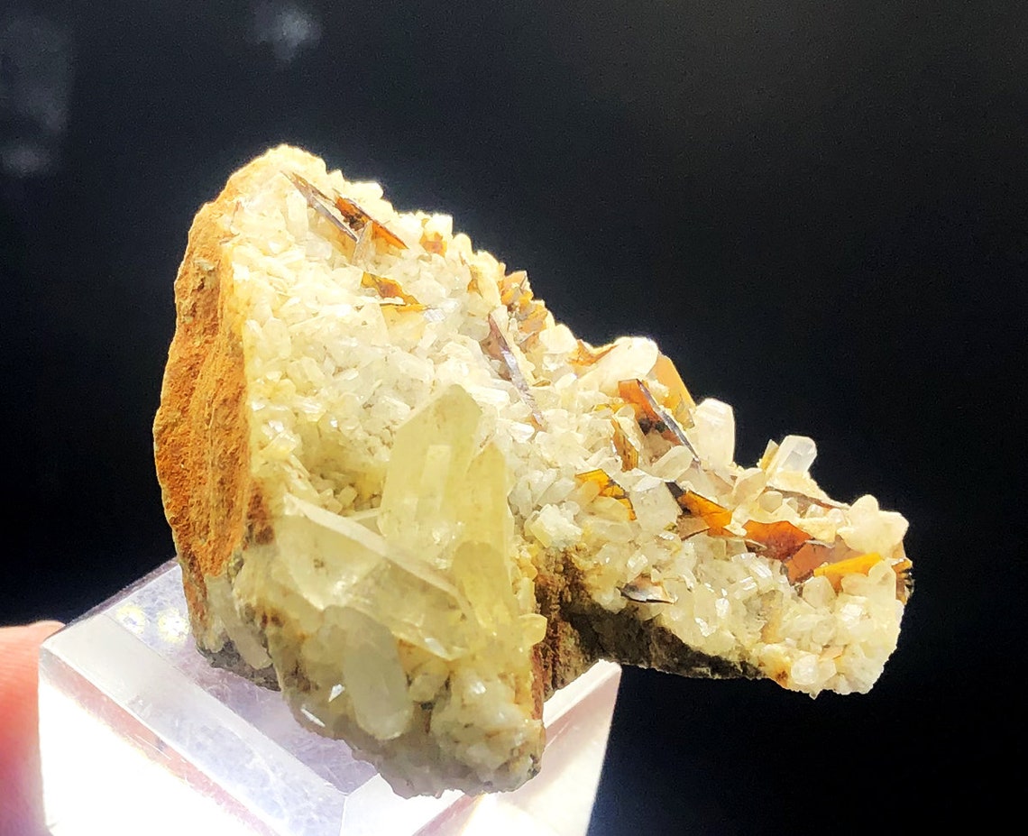 Brookite Crystals With Terminated Quartz, Red Brookite Specimen, Rare ...