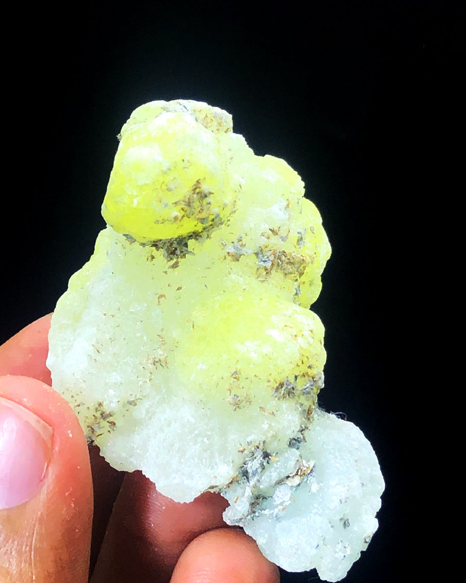 Rare Yellow Brucite Crystals, Brucite Specimen, Rare Brucite Mineral ...
