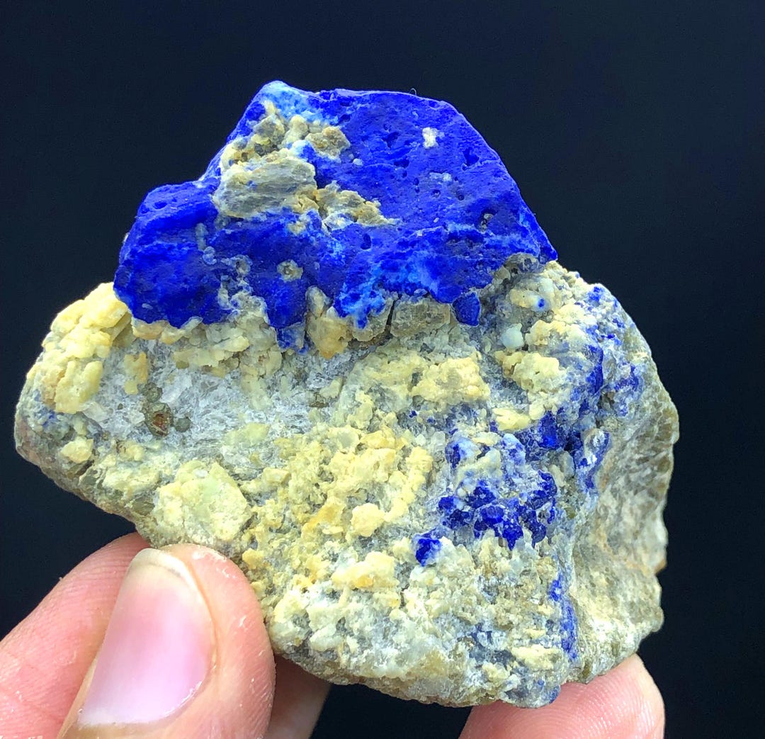 Natural Blue Color Lapis Lazuli Specimen, Raw Mineral, Blue Lazurite ...