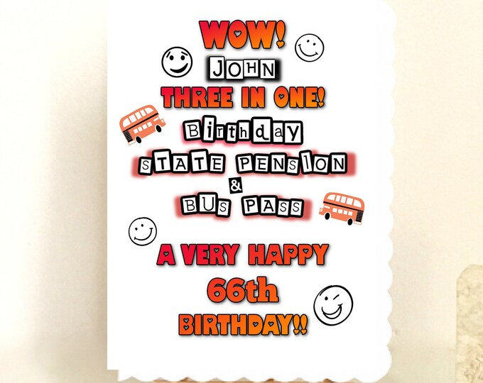 65th Birthday Card - Happy Birthday OAP - Funny Card for a Special ...