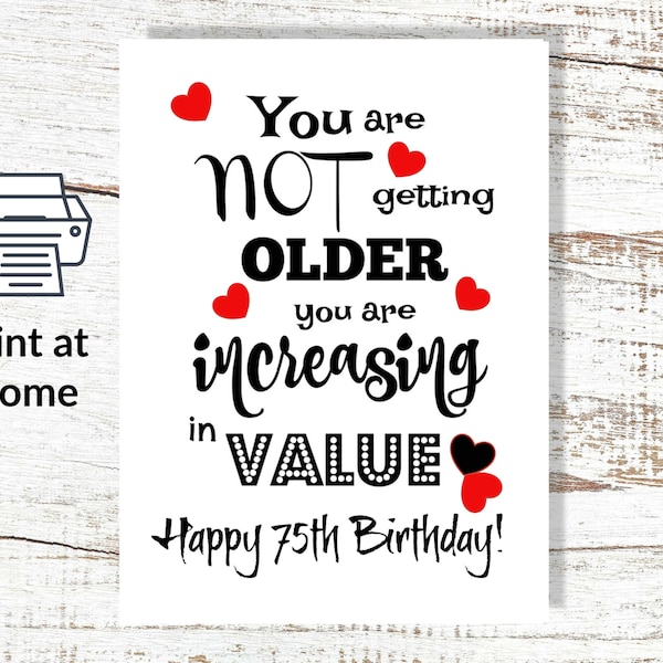 75th Birthday Card - Etsy