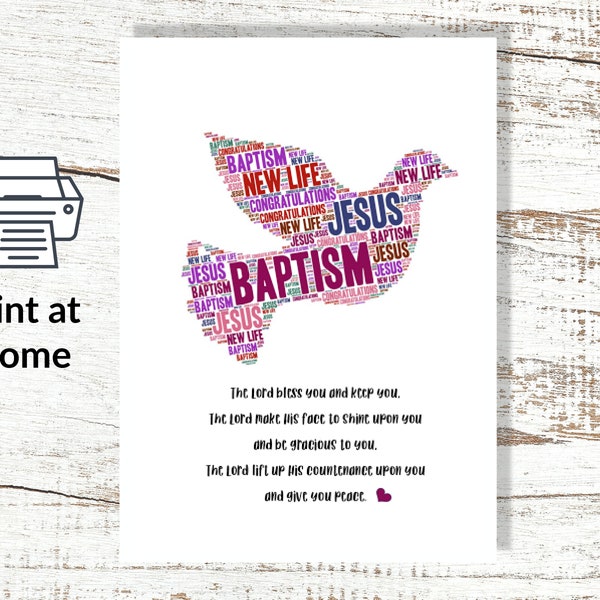 Adult Baptism Card - Etsy
