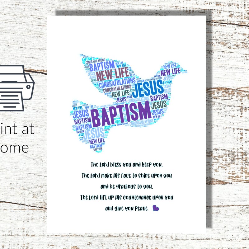Adult Baptism Card - Etsy
