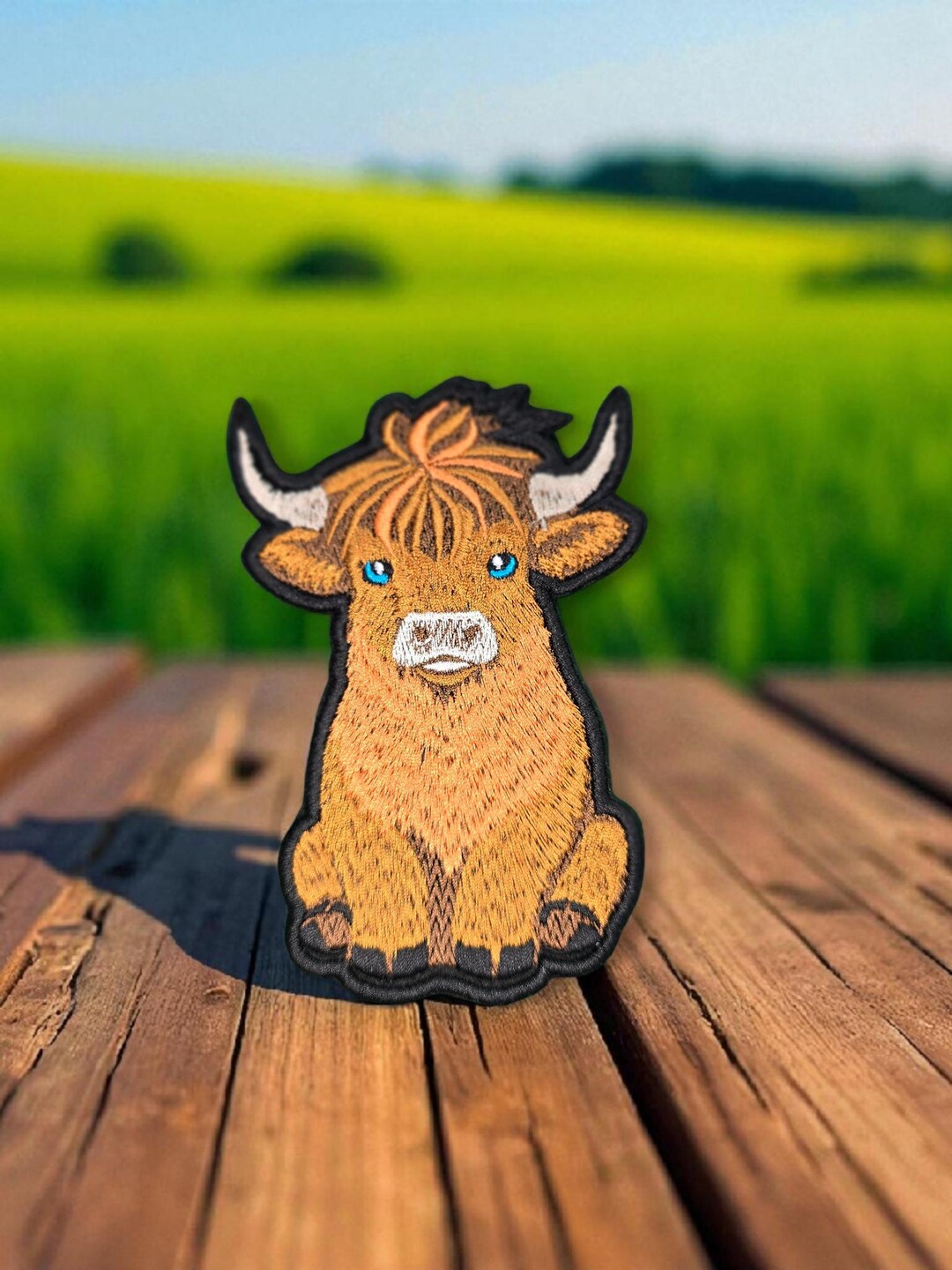 Highland Cow Embroidered Iron-on Patch: Clothing Repair (11cm X 8cm) - Etsy