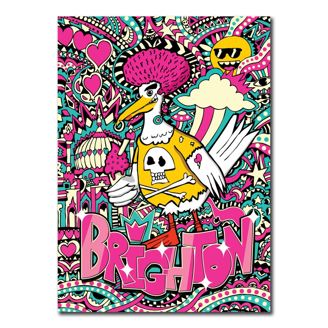 Brighton Greetings Card, Birthday Card, Brighton Card, Seagull Card ...