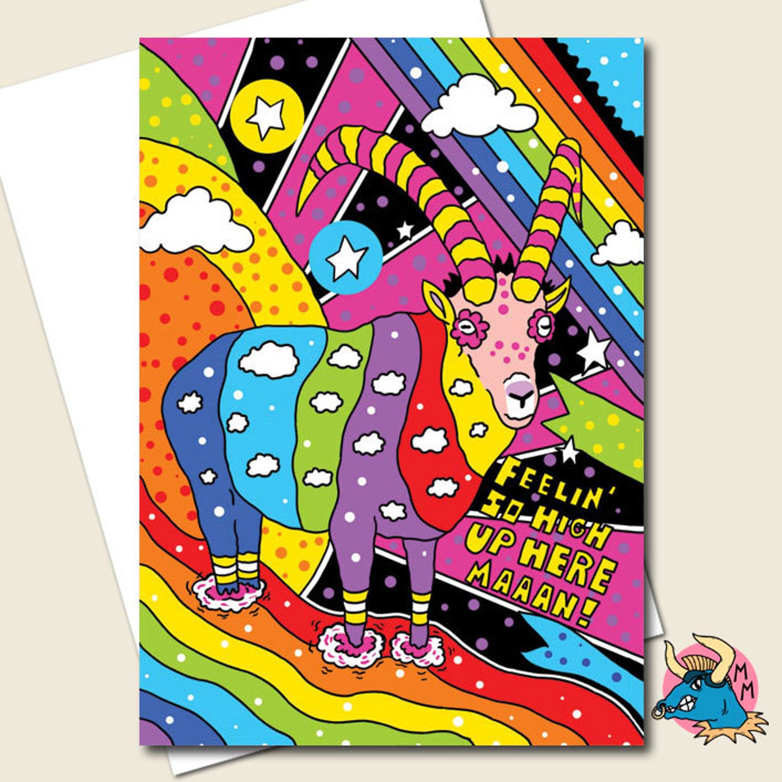 Goat Card Greeting Card Blank Card Birthday Card Funny - Etsy