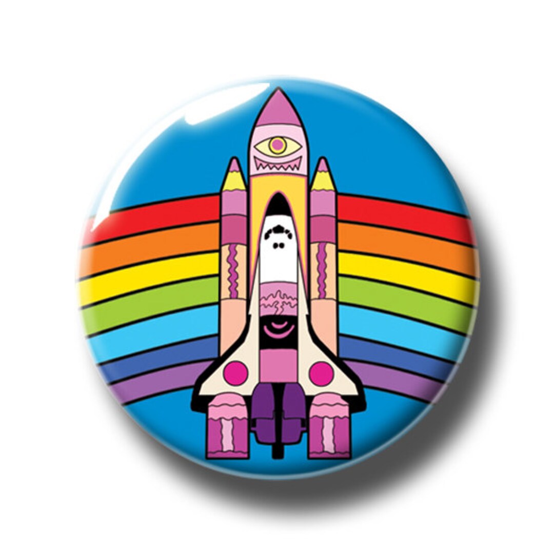 Pin Badge, Button Badge, Space Shuttle, Boys Gift, Boyfriend Gift, Geek ...