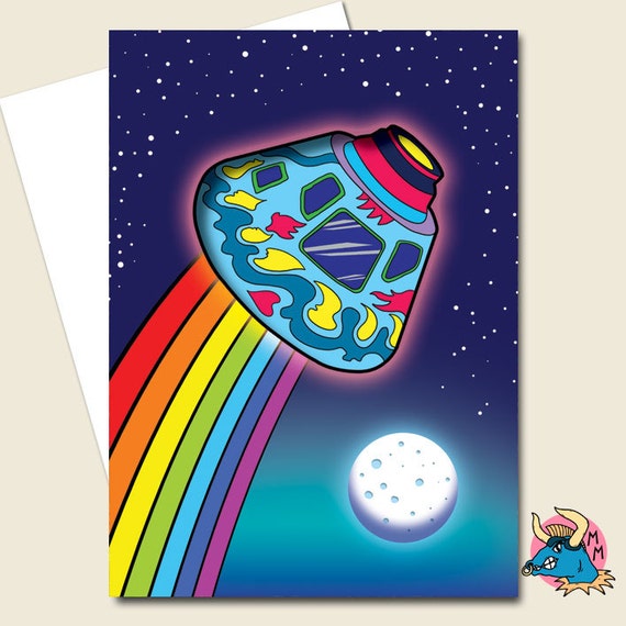 Spaceship Card Birthday Card Greeting Card Card for Boys | Etsy