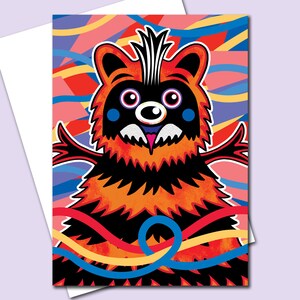 Raccoon Card, Birthday Card, Greeting Card, Funny Card, Card for Him ...