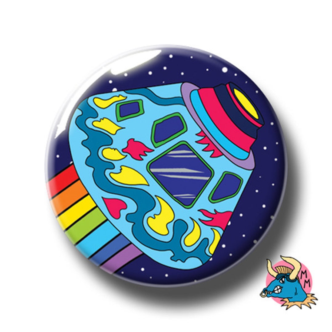 Space Capsule Badge, Outer Space Badge, Sci-fi Badge, Science Fiction ...