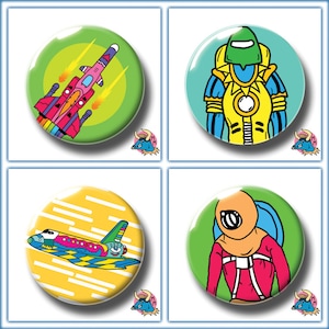 Spaceship Badge, Pinback Button, Pin Badge, Space Badge, Spaceship Pin ...