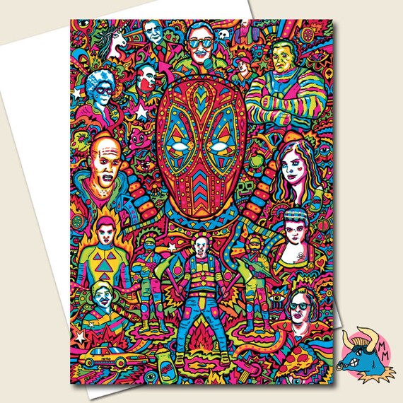 Deadpool Card Deadpool Birthday Card Superhero Card | Etsy