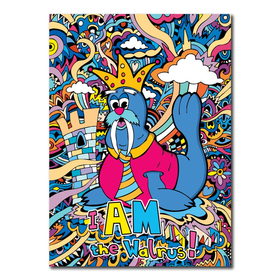 Walrus Card, Greeting Card, Birthday Card, Beatles Card, I Am the ...